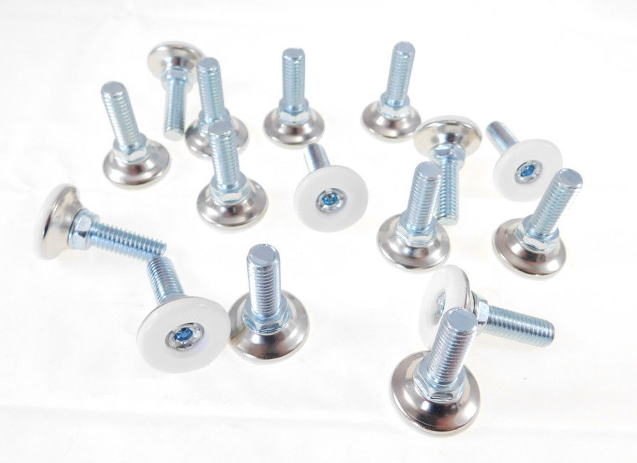 16 Pack Monaco 3/8-16 Non-Swivel W/Hex White Nylon Base Leveler MONO-3 ...