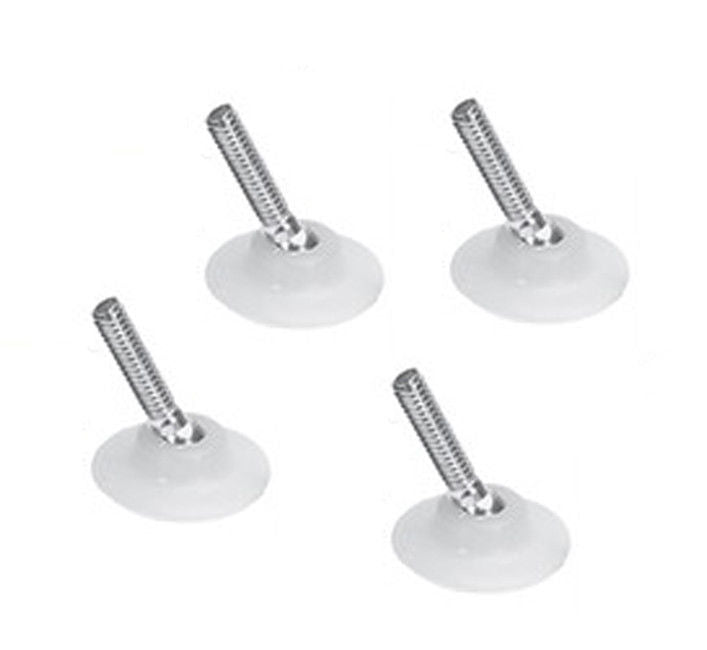 4 Pack 1/4-20 Swivel White Polyethylene Base Leveler R33-134WH ...