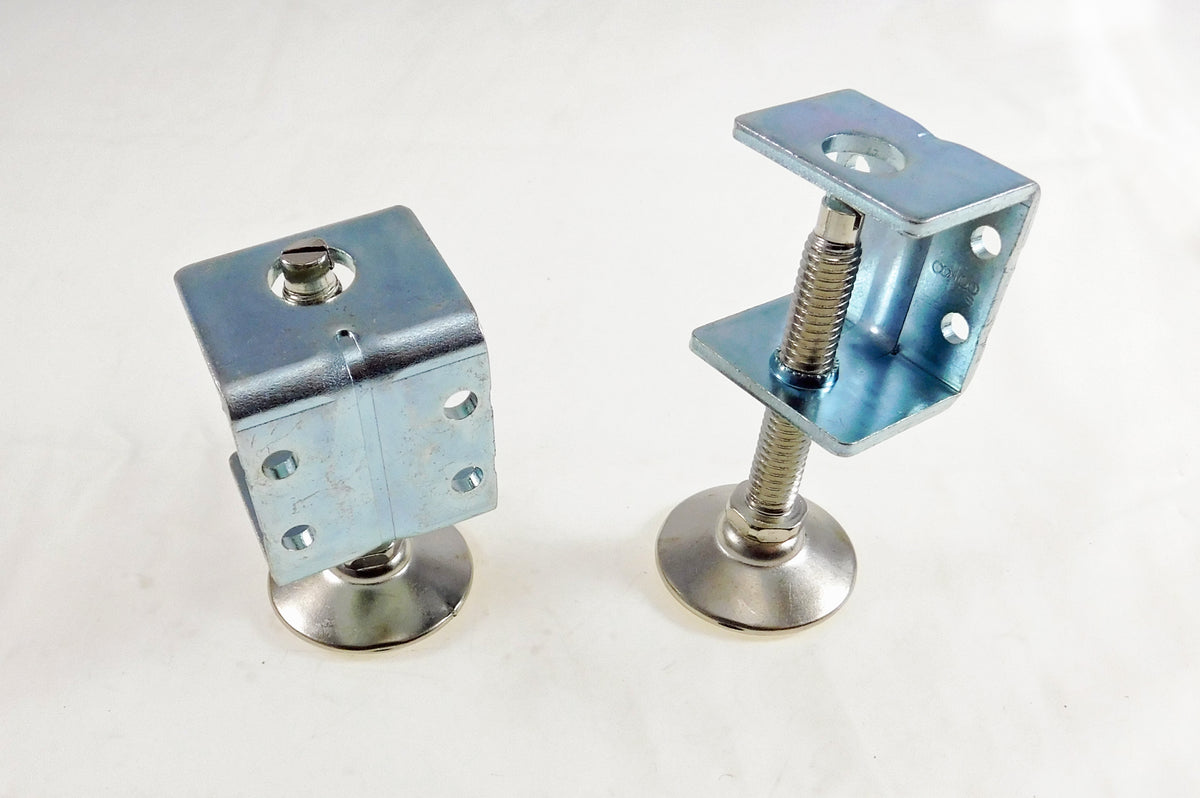 Pair Leveler Brackets with 3" Adjustable Nylon Base Leveler LL-158-3-1 ...
